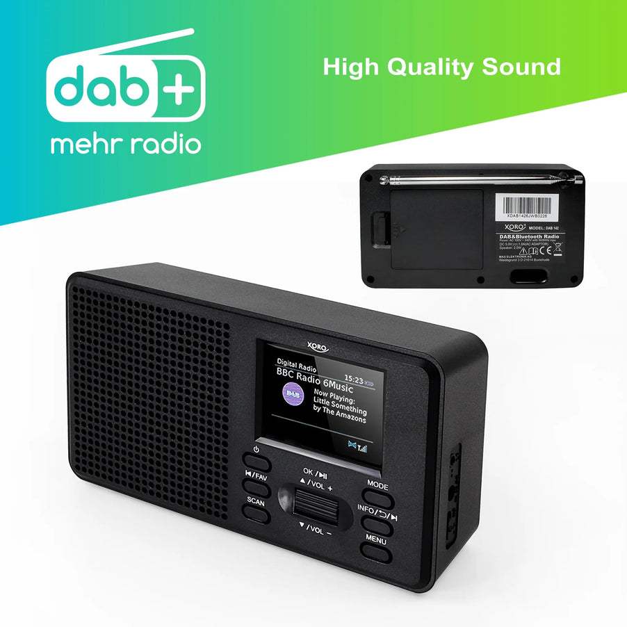 Radio Transistor (DAB/DAB+/UKW) - Bluetooth & Farbdisplay | Maicona